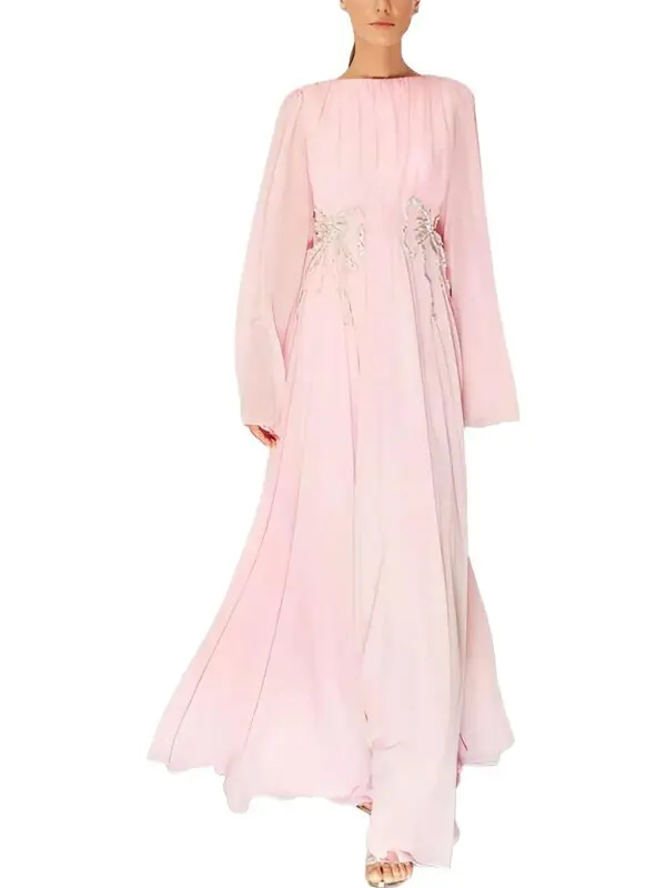 NIHAN PEKER Embellished Maxi Dress - Pink