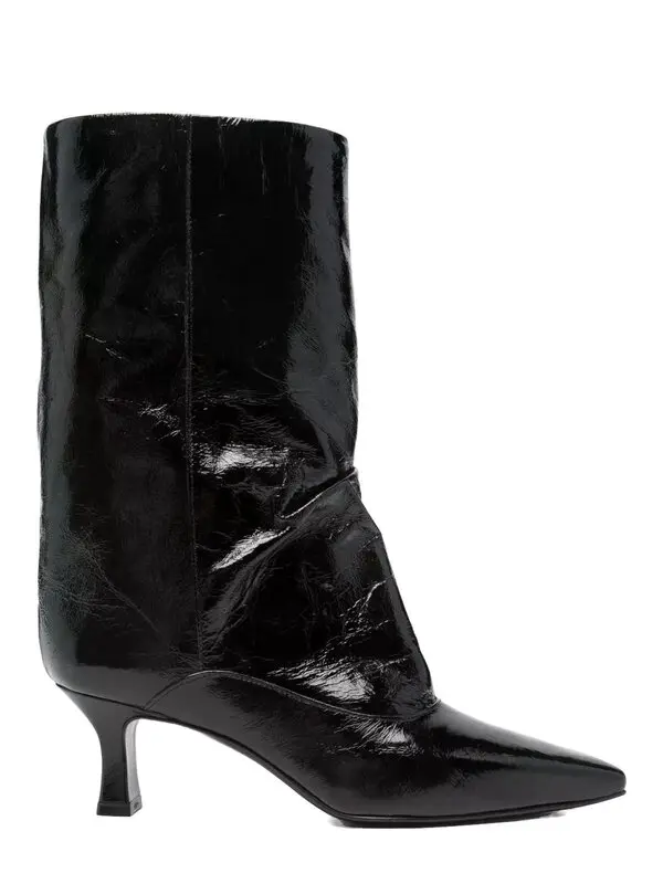 THE SELLER Leather Boots - Black