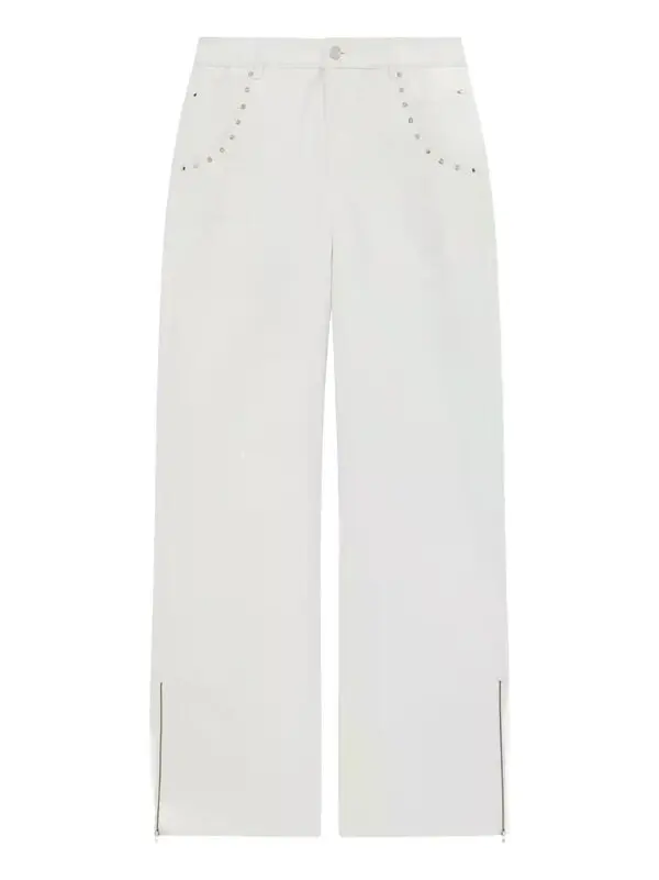 IRO PARIS Studded Zip Trousers - White