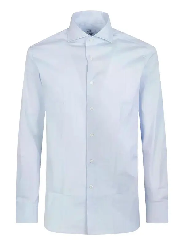 ORIAN Long-sleeve Cotton Shirt - Blue