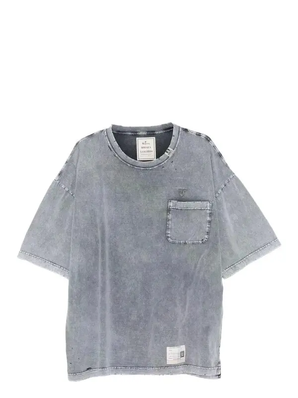 Mihara Yasuhiro Chest-pocket Bleached T-shirt - Grey