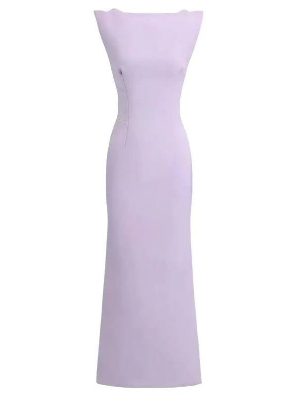 Maticevski Shoulder-pads Split Midi Dress - Purple