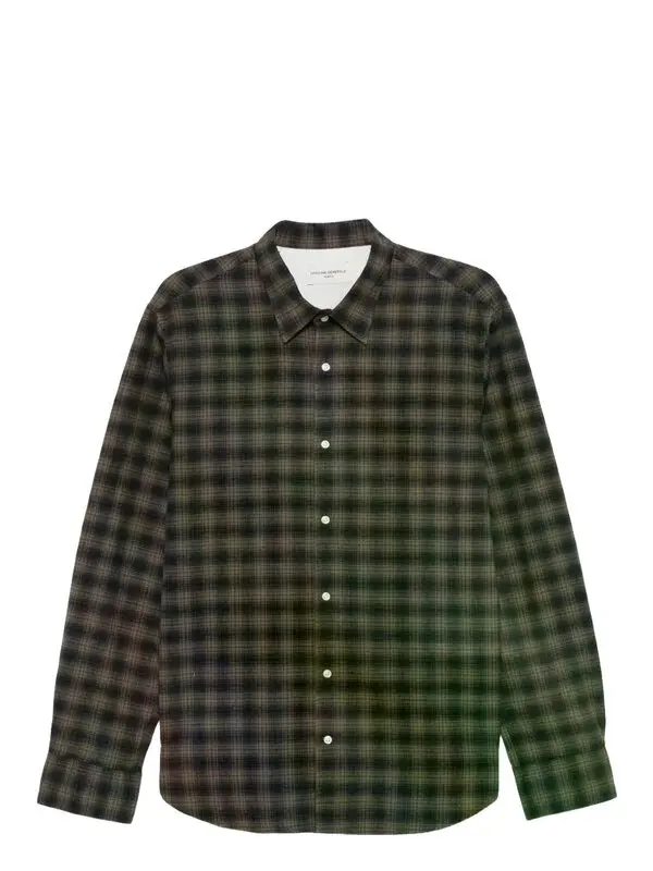 Officine Générale Check-print Shirt - Green