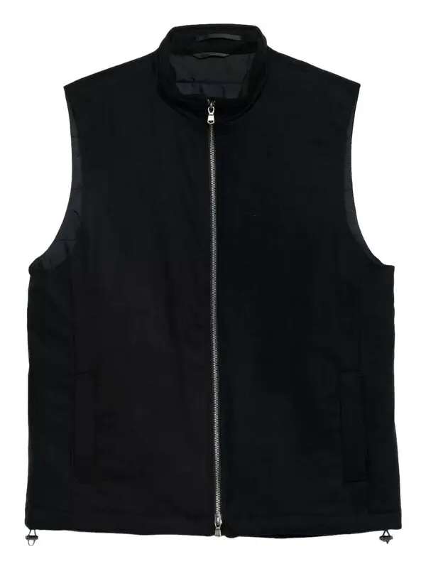Sunspel Two-way Zip Gilet - Blue