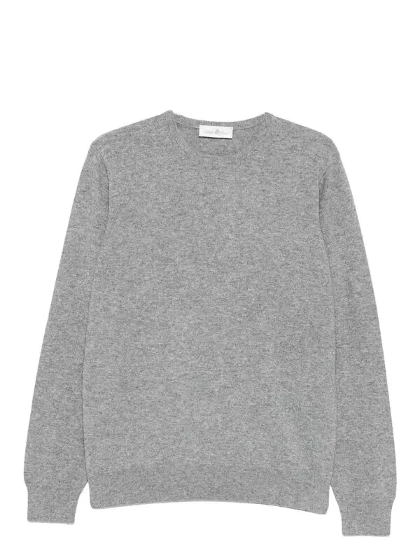DELLA CIANA Crew-neck Fine Knit Sweater - Grey
