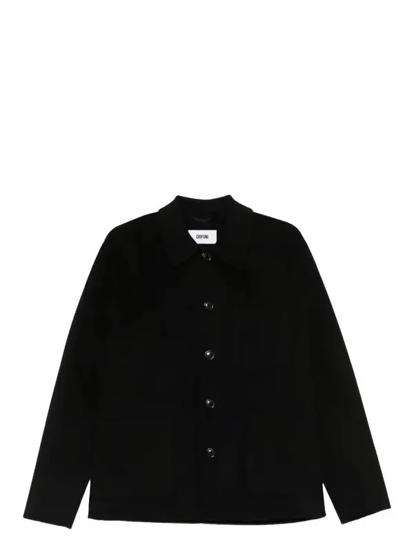 GRIFONI Single-breasted Coat - Black