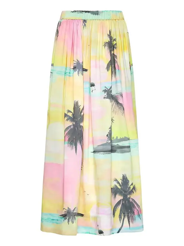 Aje Printed Maxi Skirt - Yellow