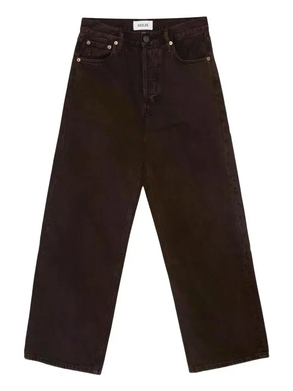 AGOLDE Button-fastening Straight Leg Jeans - Brown