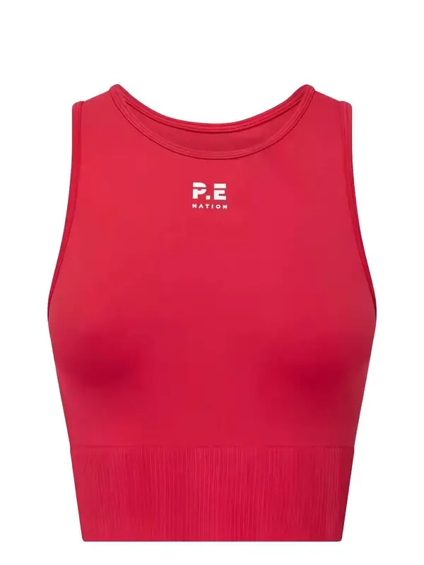 P.E Nation Logo Seamless Tank Top - Red