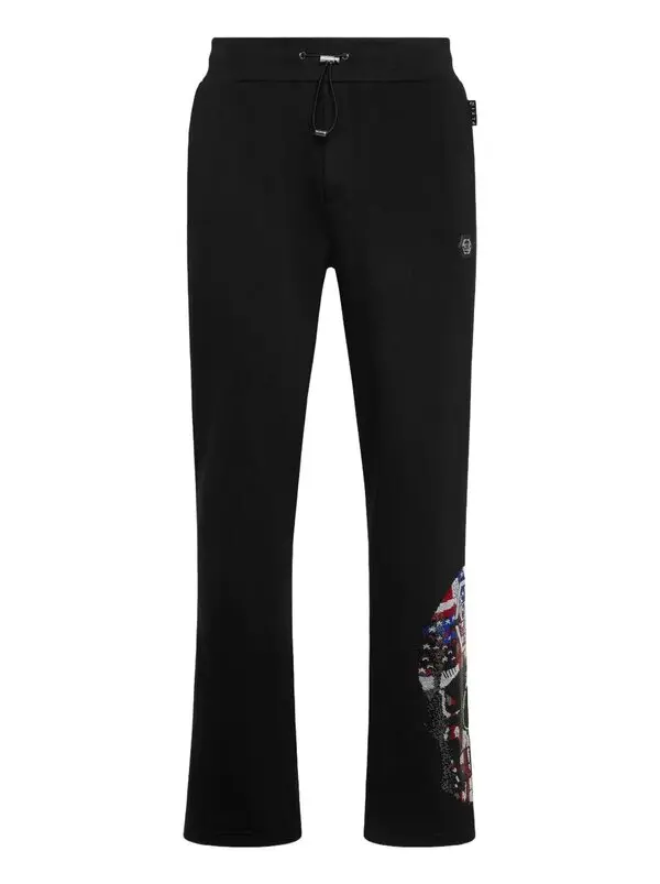 Philipp Plein Embellished-skull Track Pants - Black