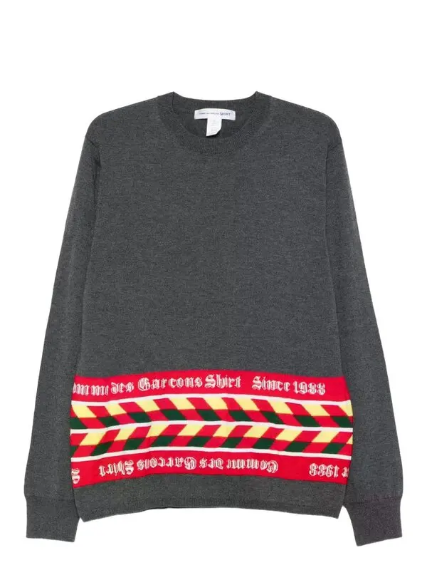 Comme Des Garçons Wool-blend Jumper - Grey