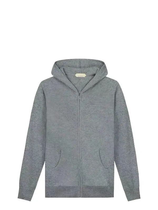 AURELIEN Cashmere Zip-up Hoodie - Grey