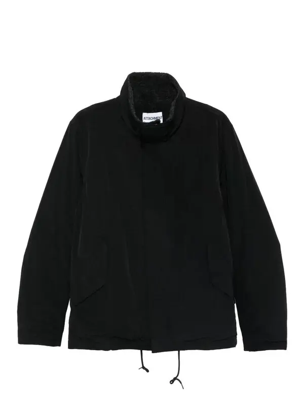 Attachment High-neck Lightweight Jacket - Black