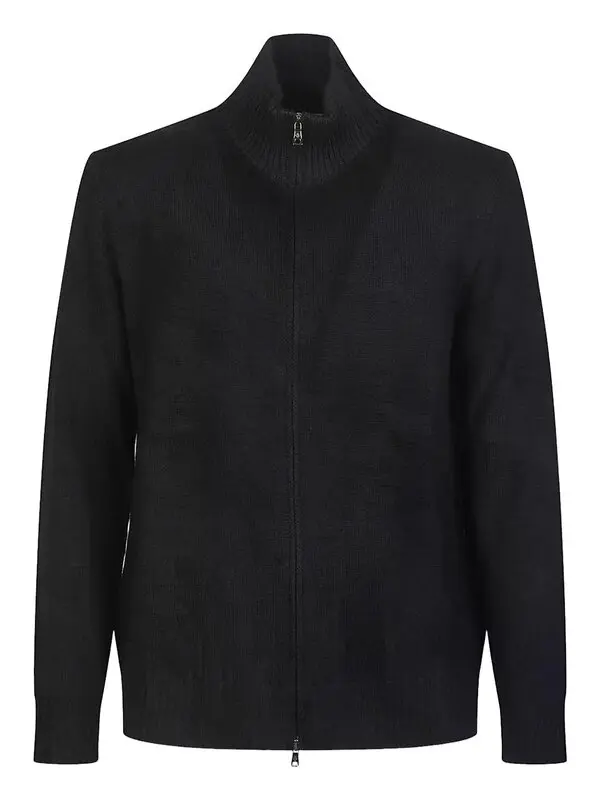 BALLANTYNE Zip-up Merino Wool Bomber - Black