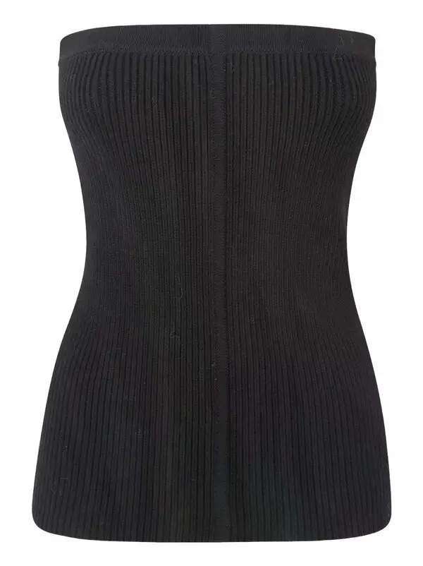 Rick Owens Ribbed Tube Top - Black
