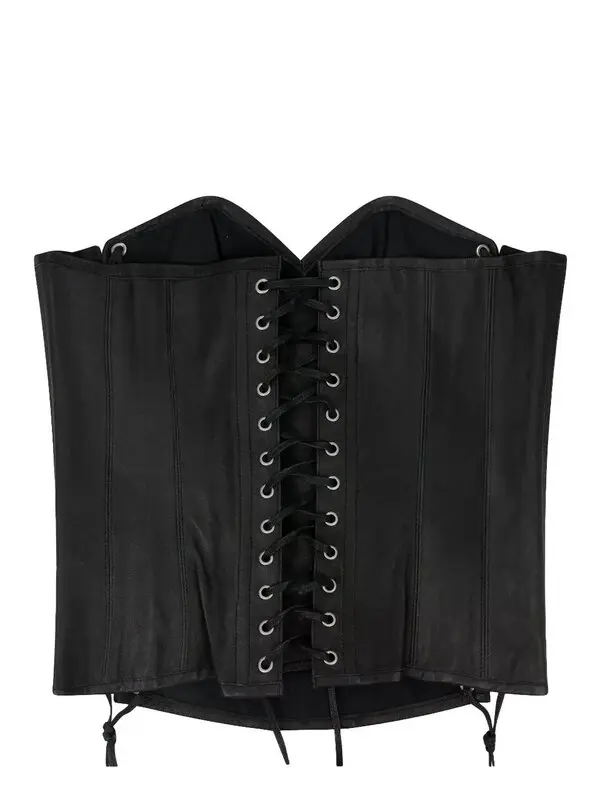 WHO DECIDES WAR BY EV BRAVADO Window Drawstring Corset - Black