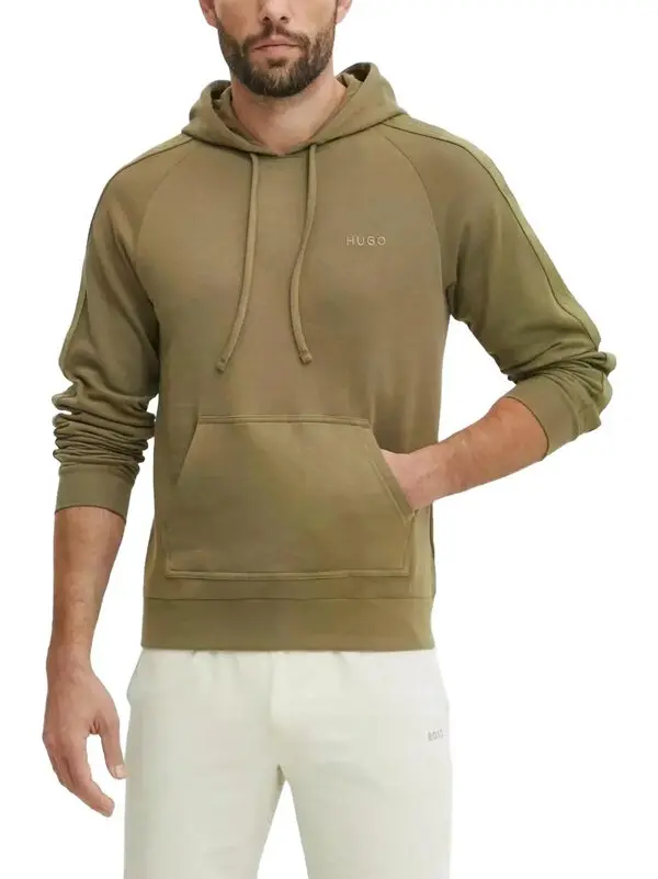 Hugo Boss Logo-embroidered Hoodie - Green