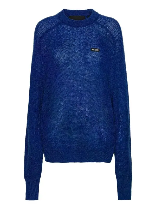 Remain Birger Christensen Logo-patch Sweater - Blue