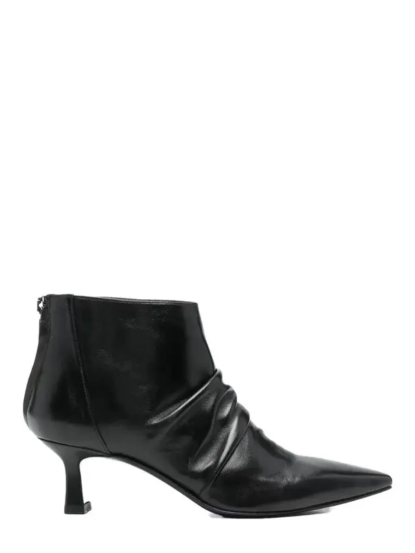 THE SELLER Ruched Ankle Boots - Black