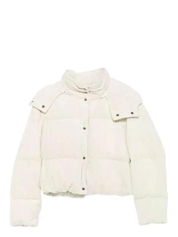 Antonelli Firenze Corduroy Puffer Jacket - White
