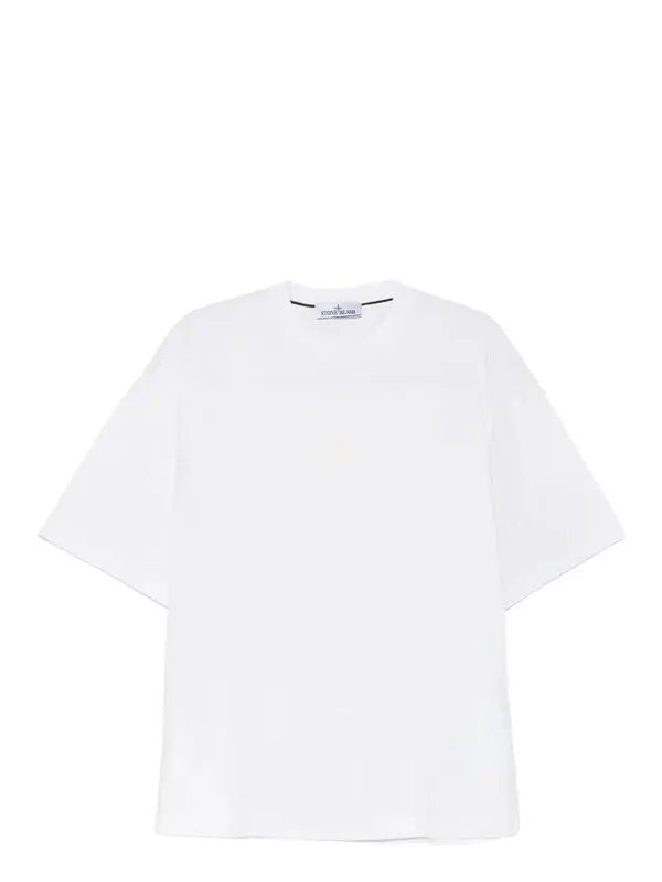 Stone Island Logo-embroidered T-shirt - White