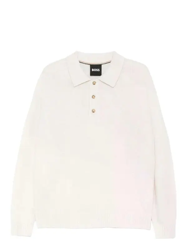 BOSS Virgin-wool Polo Shirt - White