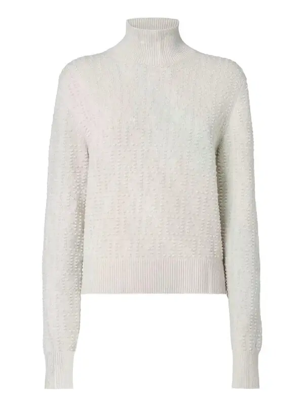 Fendi Textured Turtleneck Sweater - Neutrals