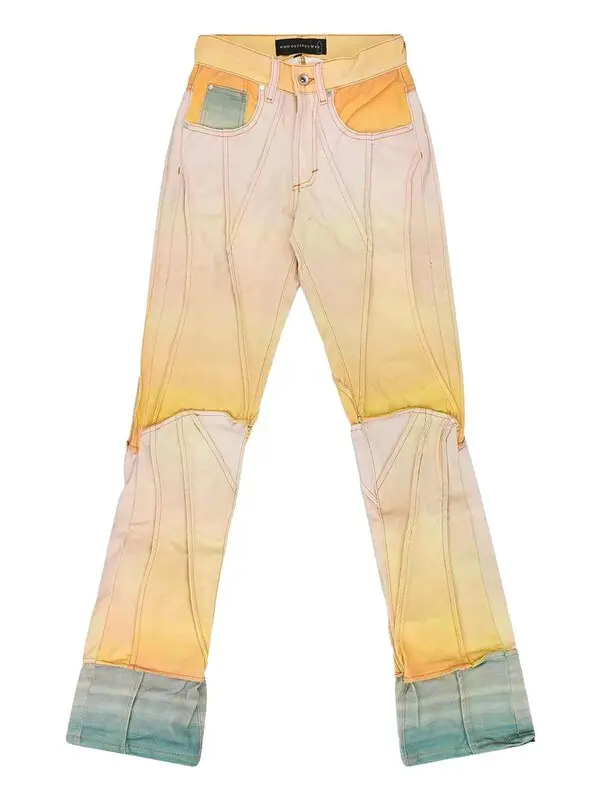 WHO DECIDES WAR BY EV BRAVADO Paneled Jeans - Yellow