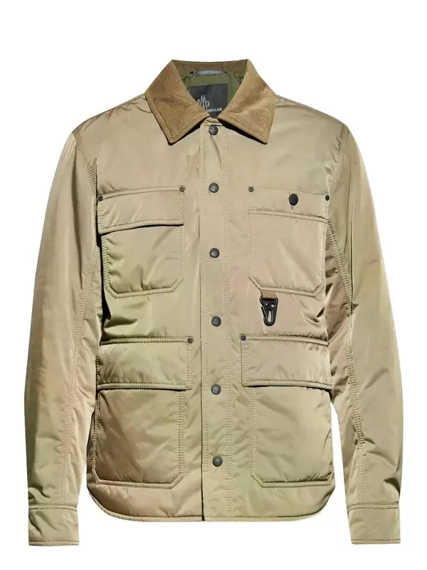 Moncler Waterton Corduroy-collar Down Jacket - Neutrals