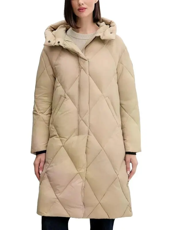 BOMBOOGIE Quilted Hooded Coat - Neutrals