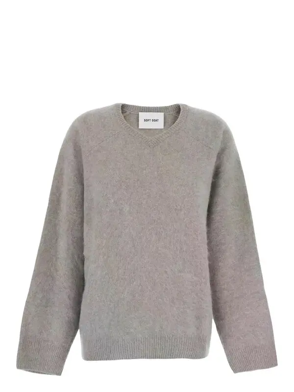 Soft Goat Brushed Round-neck Sweater - Neutrals