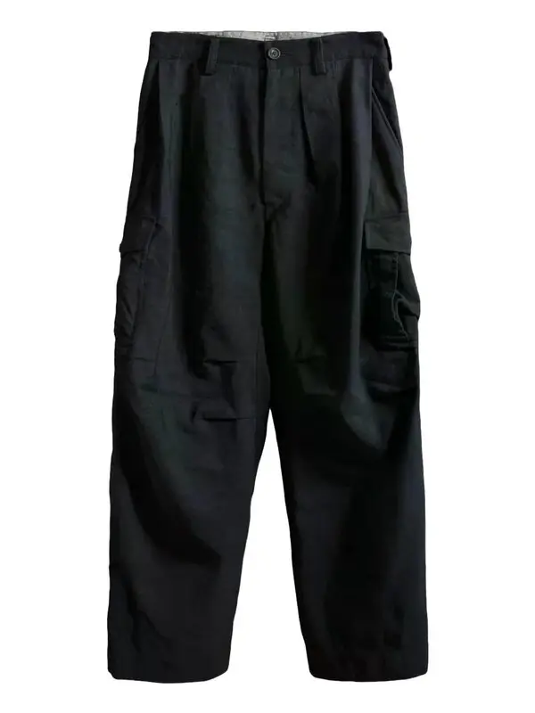 ZIGGY CHEN Pleated Cargo Pants - Black