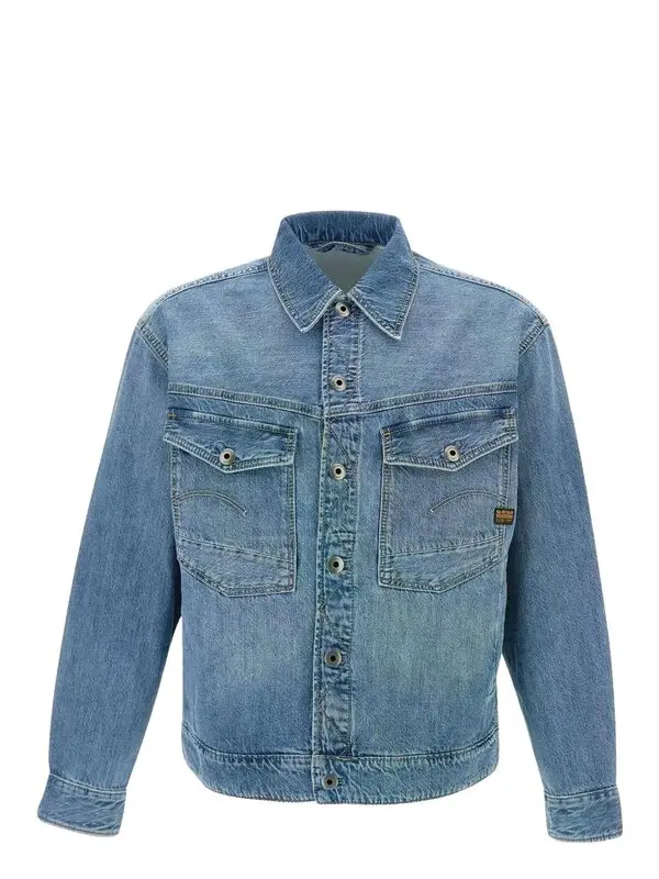 G-star Raw Dakota Logo-patch Denim Jacket - Blue