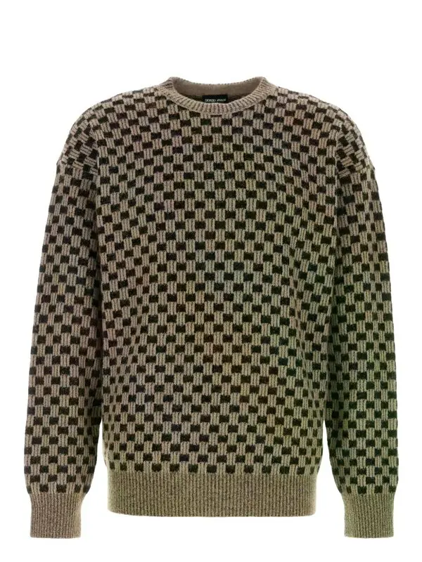 Giorgio Armani Embroidered Pullover Sweater - Neutrals