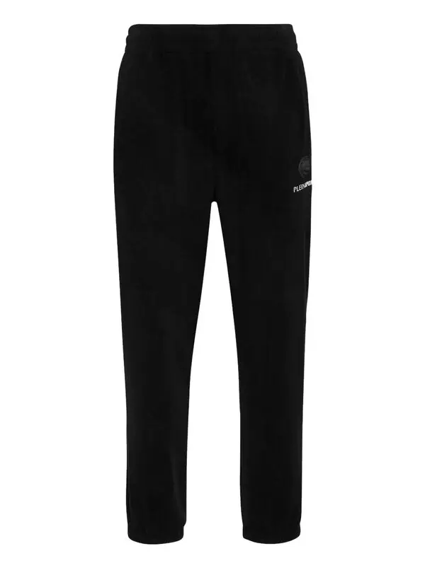 PLEIN SPORT Logo-embroidered Fleece Track Pants - Black