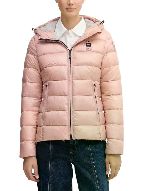 BLAUER. Hooded Padded Jacket - Pink
