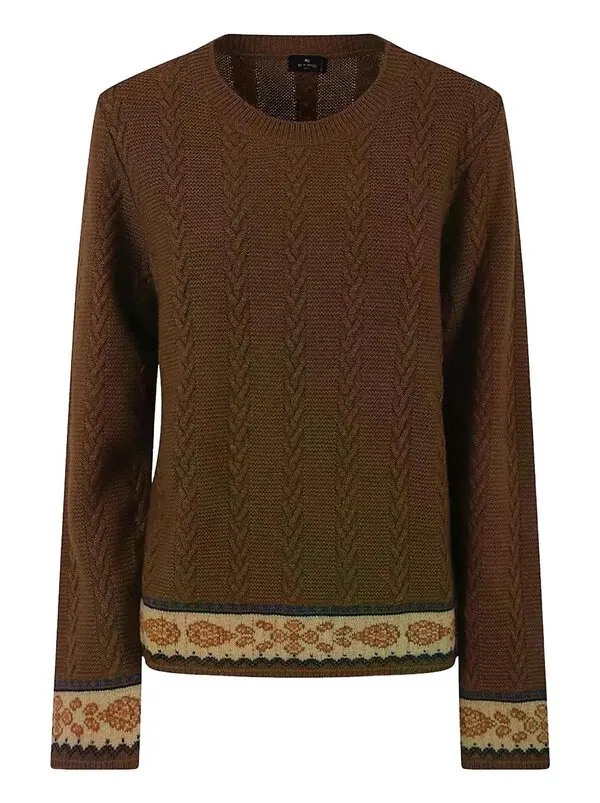 Etro Cable-knit Top - Brown