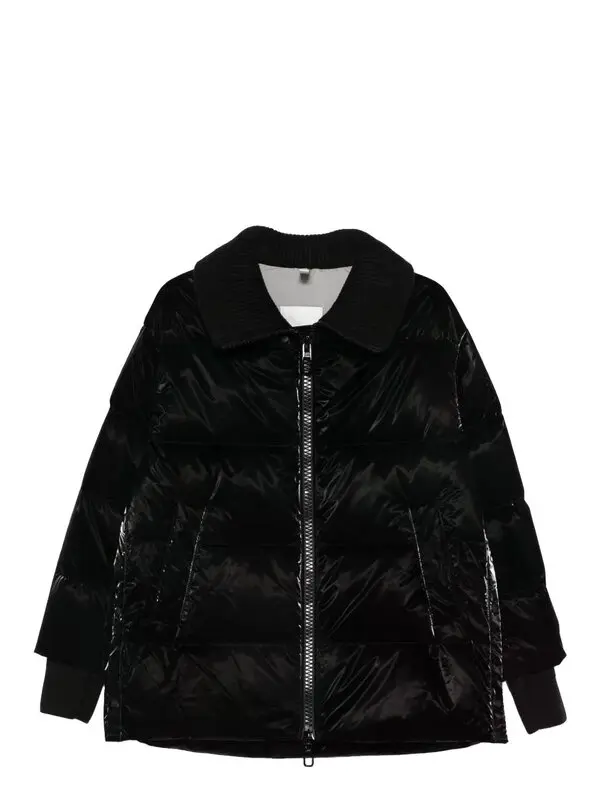 DUNO Quilted Glossy Coat - Black