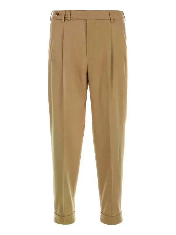 PT TORINO Virgin Wool Straight-leg Trousers - Neutrals
