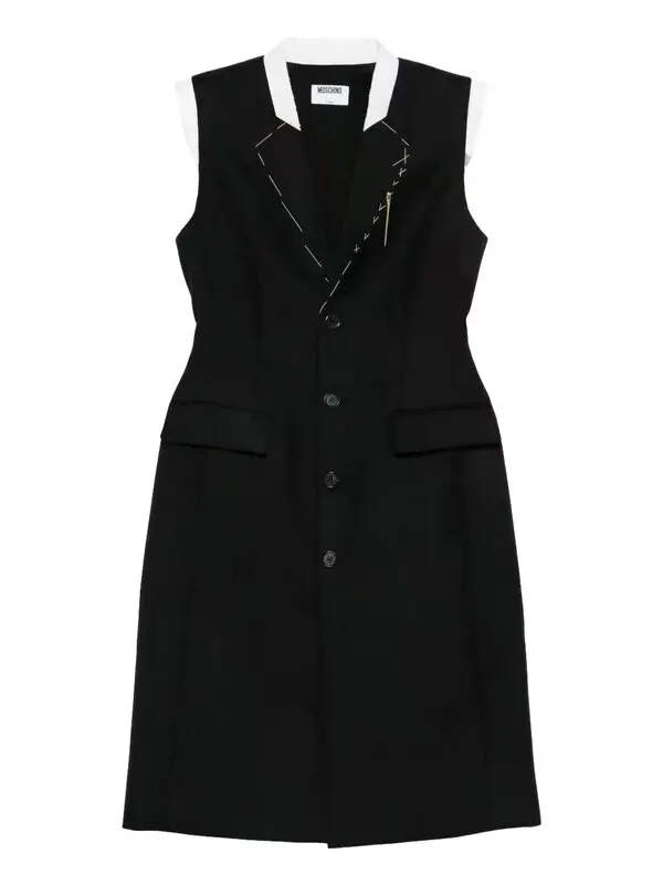Moschino Buttoned Blazer Dress - Black