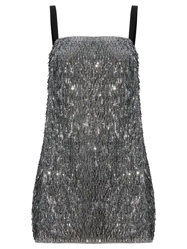 Dolce & Gabbana Sequined Mini Dress - Silver