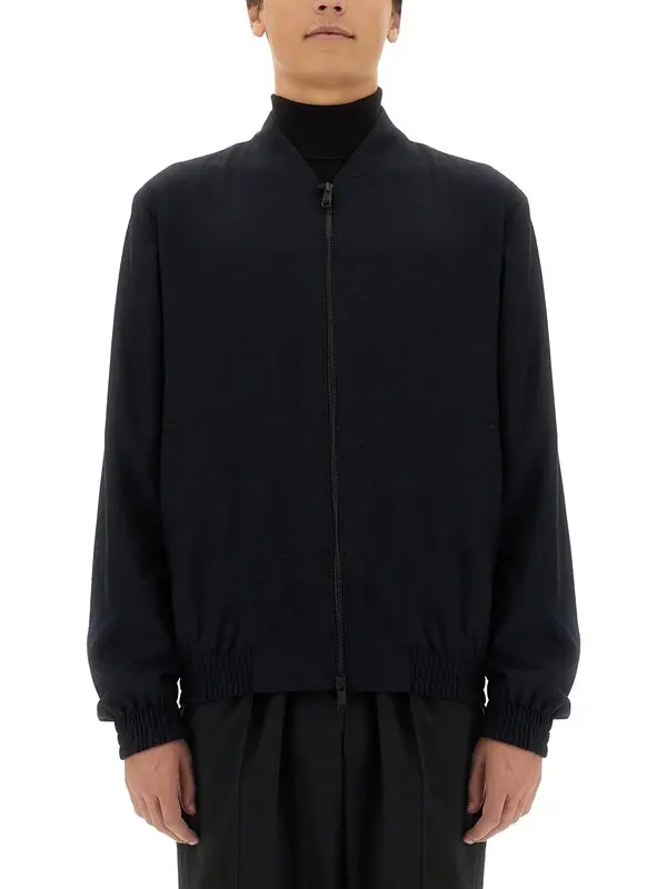 Zegna Wool Bomber Jacket - Black