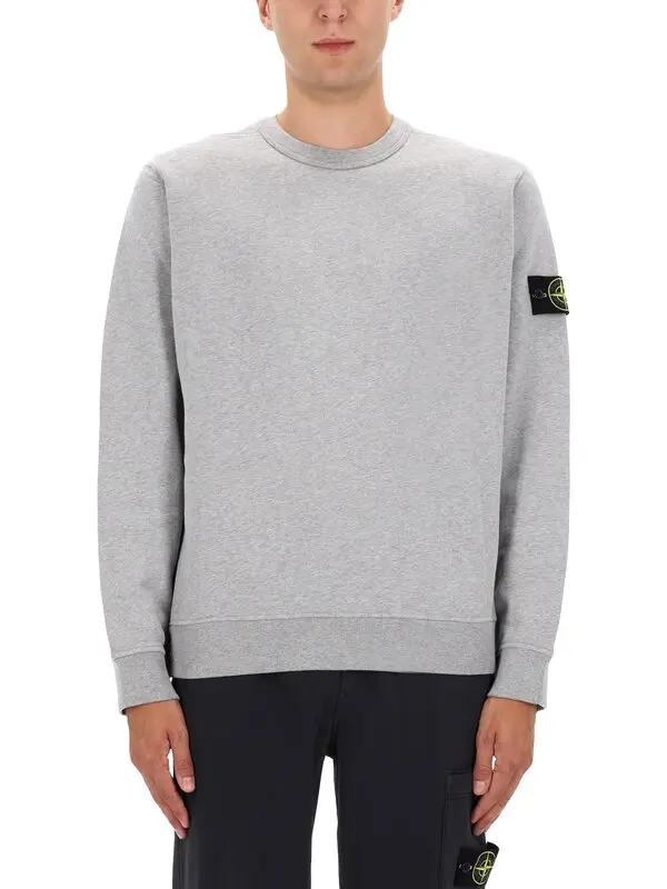 Stone Island Organic Cotton Sweatshirt - Grey