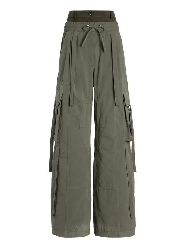 Dolce & Gabbana Waxed Faille Pants - Green