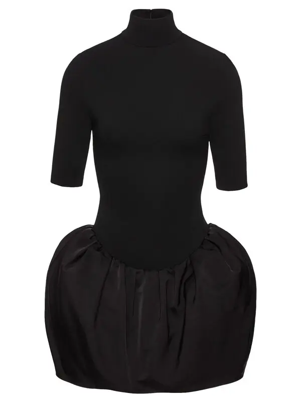 Magda Butrym Mini Dress With Balloon Skirt - Black