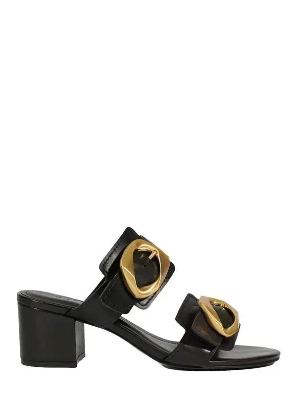Schutz 60mm Olga Buckle Heeled Sandals - Black