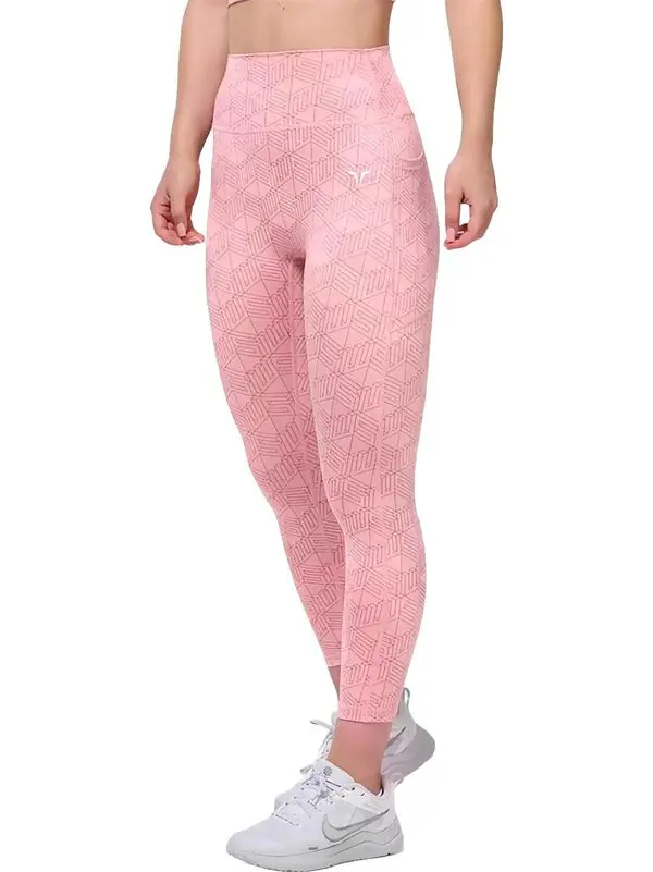 SQUATWOLF Geometric-graphic Pocket Leggings - Pink