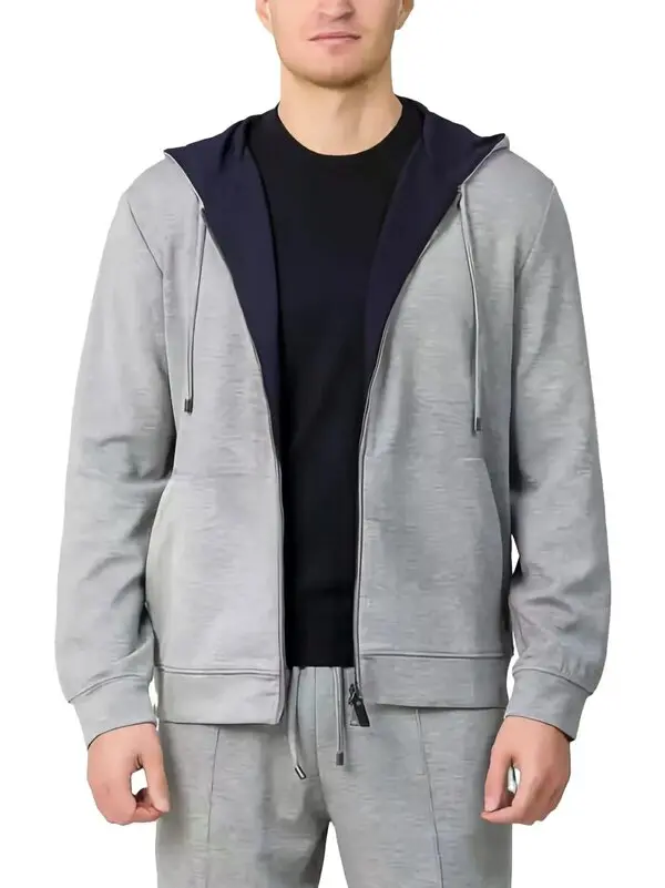 Canali Full Zip Hoodie - Grey