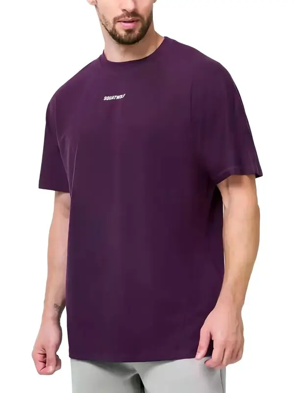 SQUATWOLF Logo Side-slit T-shirt - Purple