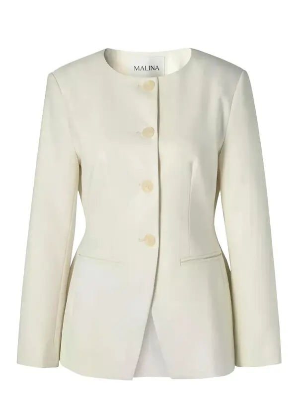 MALINA Nilla Button-front Blazer - Neutrals